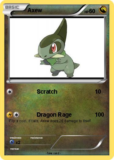 Pokémon Axew 231 231 - Scratch - My Pokemon Card