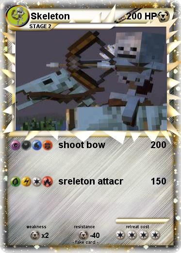 Pokémon Skeleton 733 733 - shoot bow - My Pokemon Card