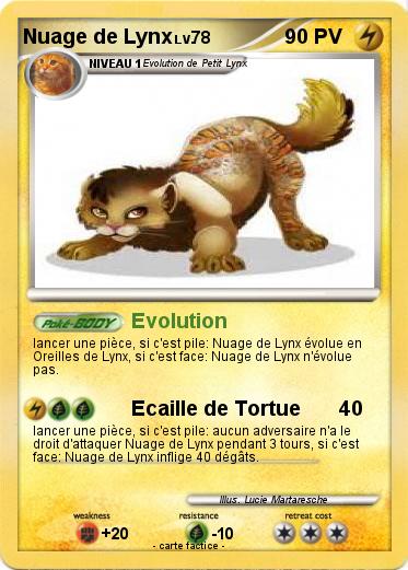 Pokémon Nuage de Lynx - Evolution - Ma carte Pokémon