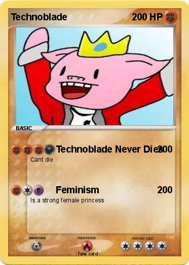 Pokémon Technoblade 45 45 - Technoblade Never Dies - My Pokemon Card