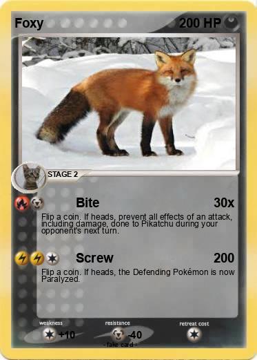 Pokémon Foxy 2705 2705 - Bite - My Pokemon Card