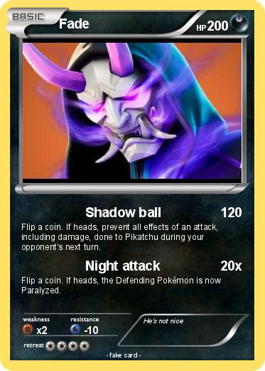 Pokémon Fade 9 9 - Shadow ball - My Pokemon Card