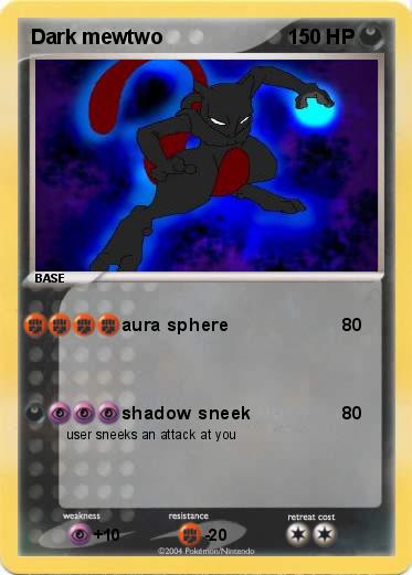 Pokémon Dark mewtwo 32 32 - aura sphere - My Pokemon Card