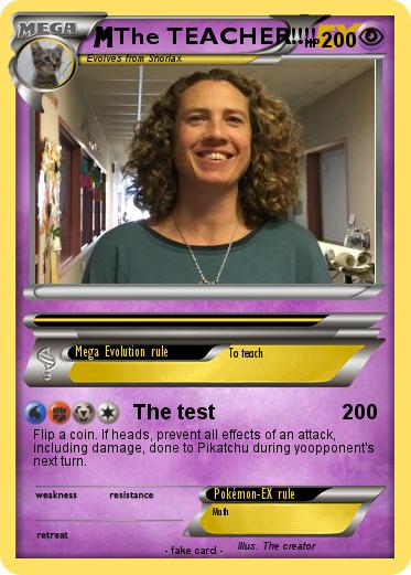 Pokémon The TEACHER 7 7 - The test - My Pokemon Card