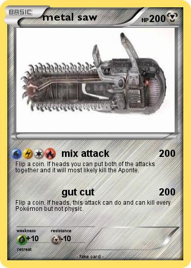 Pokémon metal saw - mix attack - My Pokemon Card