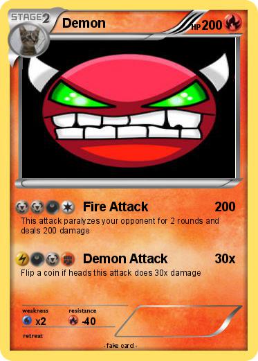Pokémon Demon 2027 2027 - Fire Attack - My Pokemon Card