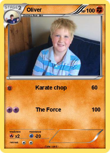 Pokémon Oliver 356 356 - Karate chop - My Pokemon Card