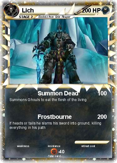 Pokémon Lich 80 80 - Summon Dead - My Pokemon Card