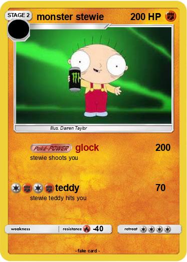 Pokémon monster stewie 1 1 - glock - My Pokemon Card