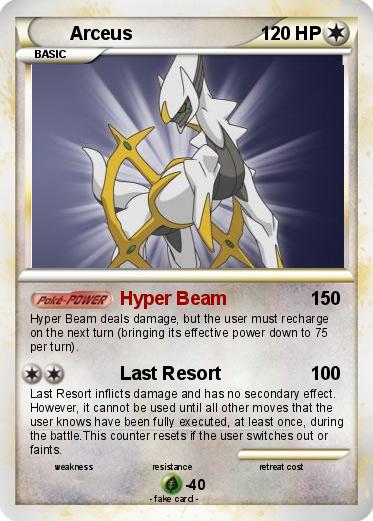 Pokémon Arceus 7554 7554 - Hyper Beam - My Pokemon Card