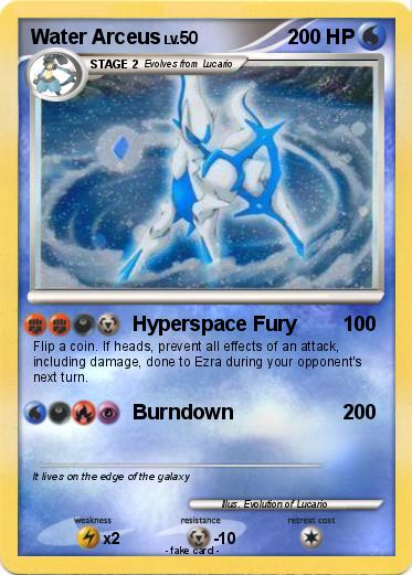 Pokémon Water Arceus 24 24 - Hyperspace Fury - My Pokemon Card