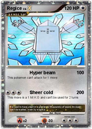Pokémon Regice 406 406 - Hyper beam - My Pokemon Card
