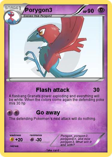 Pokémon Porygon3 4 4 - Flash attack - My Pokemon Card