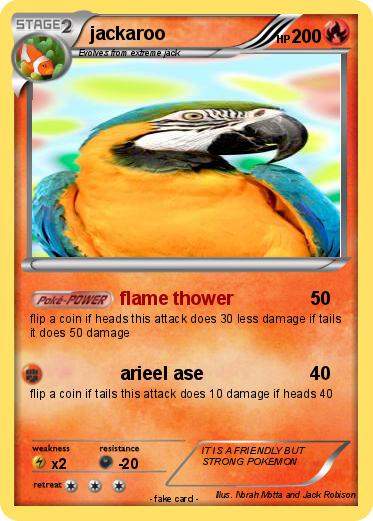 Pokémon jackaroo 3 3 - flame thower - My Pokemon Card