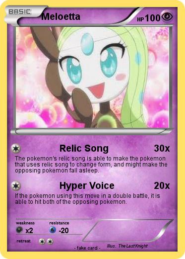 Pokémon Meloetta 884 884 - Relic Song - My Pokemon Card