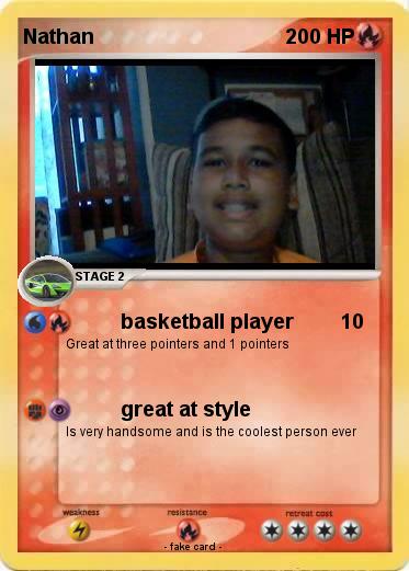 Pokémon Nathan 1248 1248 - basketball player - My Pokemon Card