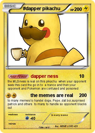 Pokémon dapper pikachu - dapper ness - My Pokemon Card
