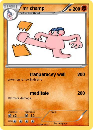 Pokémon mr chop - tranparacey wall - My Pokemon Card