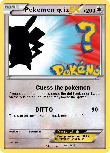 Pokémon Pokemon quiz 1 1 - Guess the pokemon - My Pokemon Card