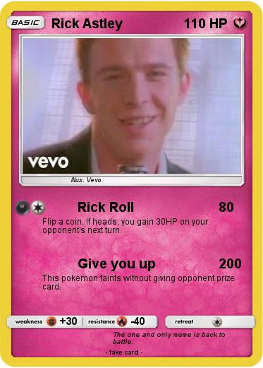 Pokémon Rick Astley 163 163 - Rick Roll - My Pokemon Card