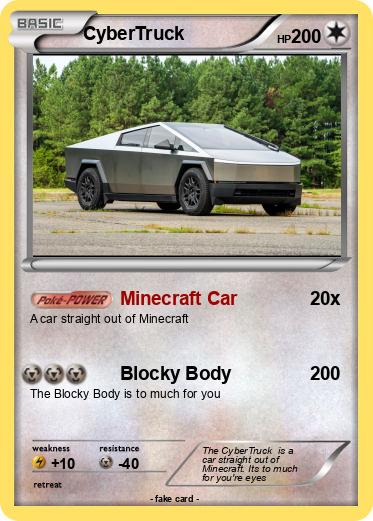 Pokémon CyberTruck 7 7 - Minecraft Car - My Pokemon Card