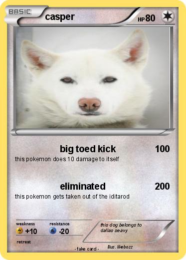 Pokémon casper 85 85 - big toed kick - My Pokemon Card