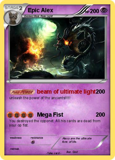 Pokémon Epic Alex - beam of ultimate light - My Pokemon Card