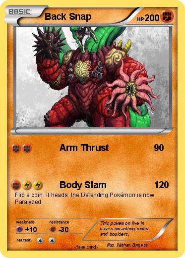 Pokémon Back Snap - Arm Thrust - My Pokemon Card