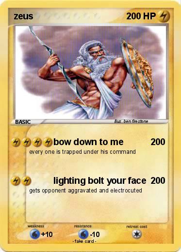 Pokémon zeus 1027 1027 - bow down to me - My Pokemon Card