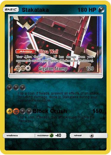 Pokémon Stakataka 3 3 - Block Crush - My Pokemon Card
