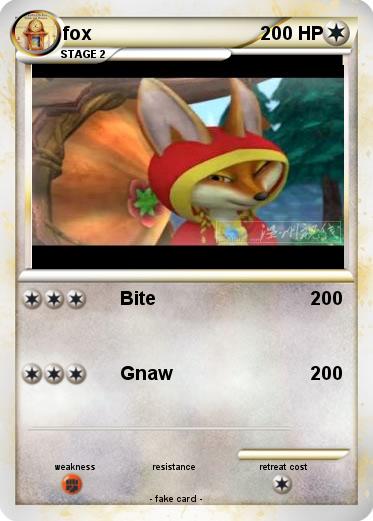 Pokémon Fox 920 920 - Bite - My Pokemon Card