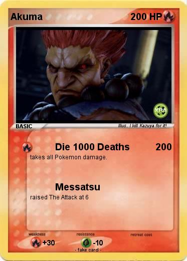 Pokémon Akuma 69 69 - Die 1000 Deaths - My Pokemon Card