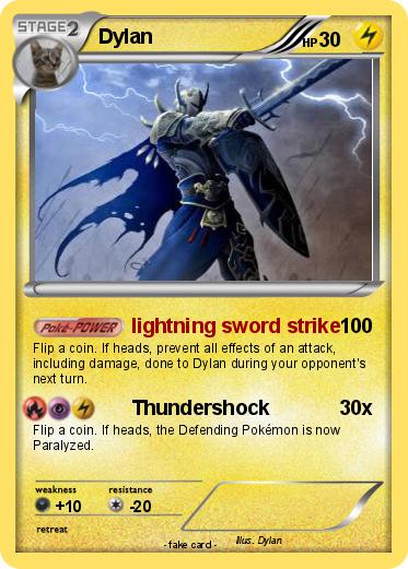 Pokémon Dylan 911 911 - lightning sword strike - My Pokemon Card