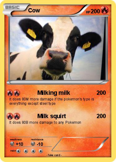 Pokémon Cow 581 581 - Milking milk - My Pokemon Card