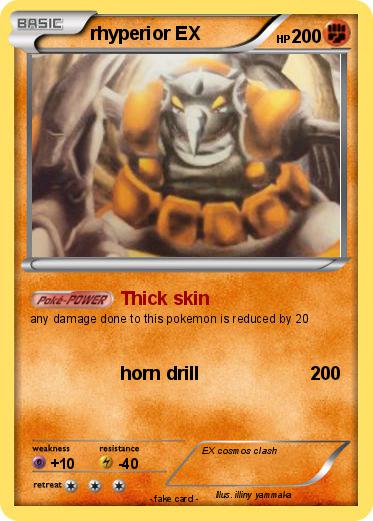 Pokémon Rhyperior EX 10 10 - Thick skin - My Pokemon Card