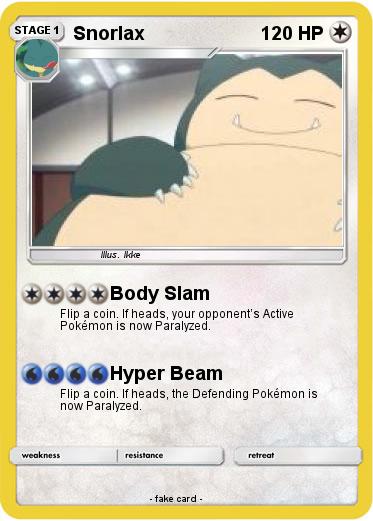 Pokémon Snorlax 944 944 - Body Slam - My Pokemon Card