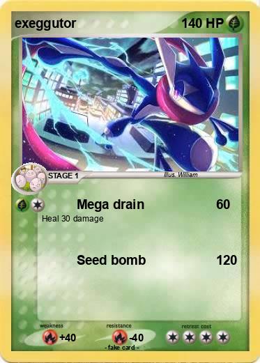 Pokémon exeggutor 67 67 - Mega drain - My Pokemon Card