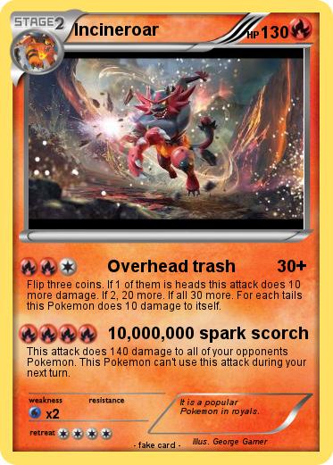 Pokémon Incineroar 145 145 - Overhead trash - My Pokemon Card