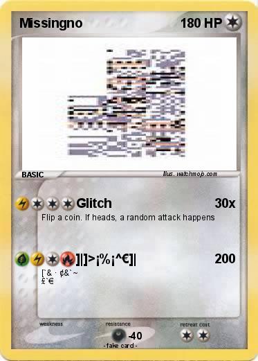 Pokémon Missingno 1176 1176 - Glitch - My Pokemon Card