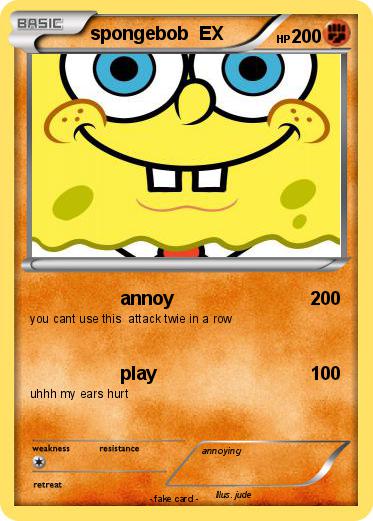 Pokémon spongebob EX 29 29 - annoy - My Pokemon Card