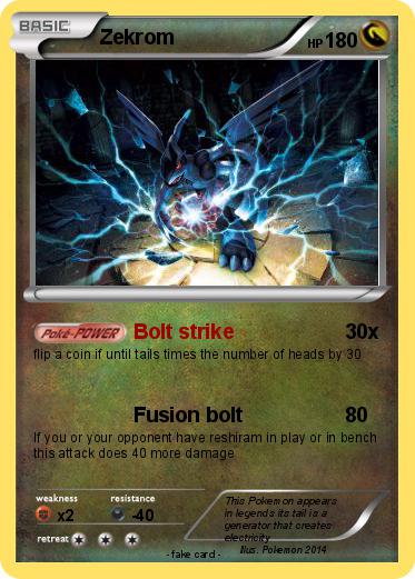 Pokémon Zekrom 8953 8953 - Bolt strike - My Pokemon Card