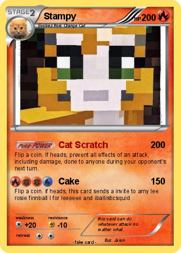 Pokémon Stampy 374 374 - Cat Scratch - My Pokemon Card