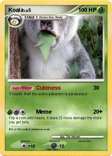 Pokémon Koala 1652 1652 - Cuteness - My Pokemon Card
