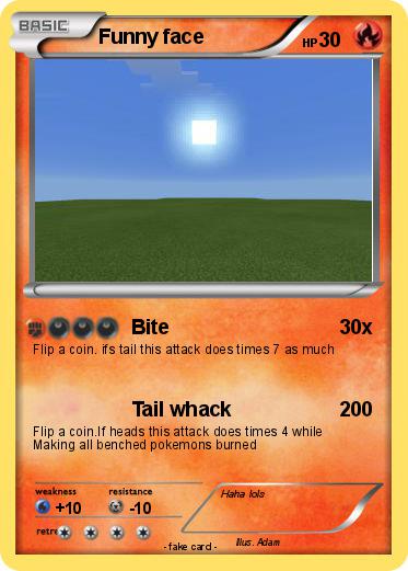 Pokémon Funny face 28 28 - Bite - My Pokemon Card