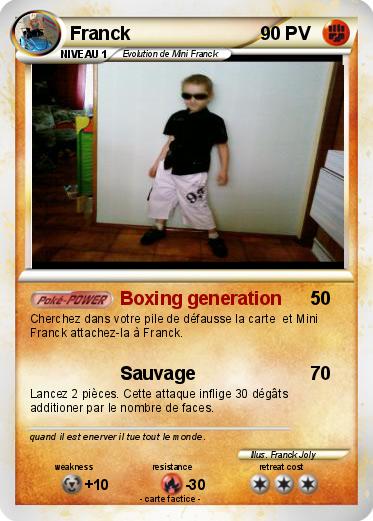 Pokémon Franck 63 63 - Boxing generation - Ma carte Pokémon