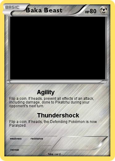 Pokémon Baka Beast - Agility - My Pokemon Card