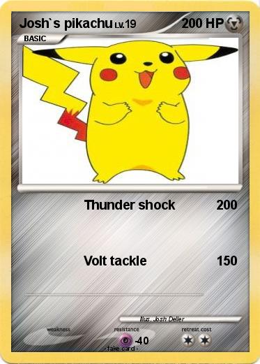 Pokémon Woo s Pikachu - Thunder shock - My Pokemon Card