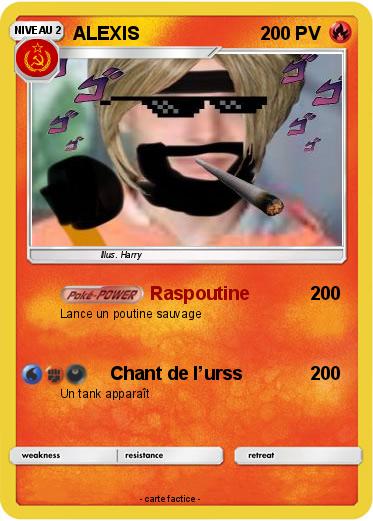 Pokémon ALEXIS 559 559 - Raspoutine - Ma carte Pokémon