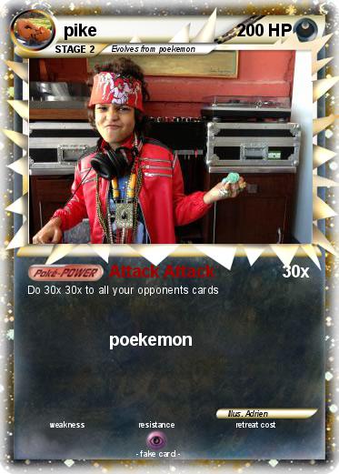 Pokémon pike 21 21 - Attack Attack - My Pokemon Card