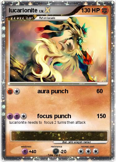 Pokémon lucarionite - aura punch - My Pokemon Card